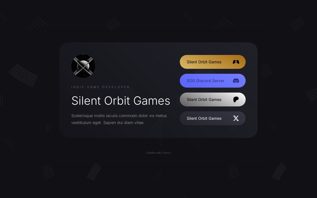 Silent Orbit Games Card